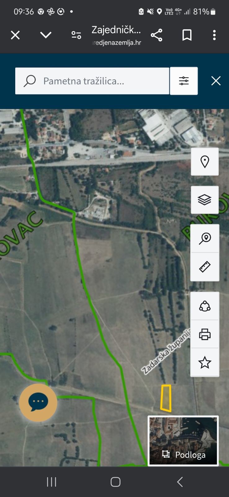 Poljoprivredni teren od 1580m2 u Benkovcu pod račun brod, auto, polj.t