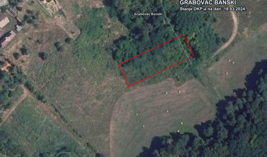 Poljoprivredno zemljište, Grabovac Banski, 1705 m2, DRAŽBA