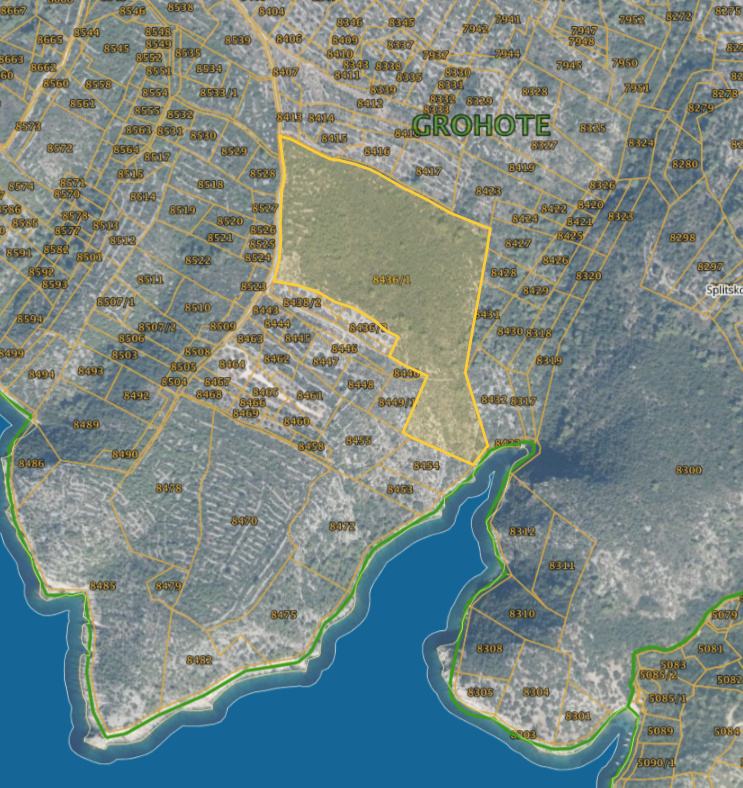 Poljoprivredno zemljište, Grohote, 61776 m2