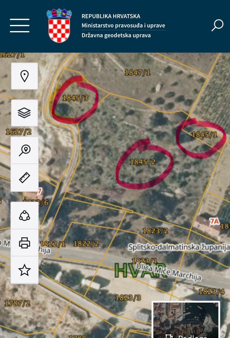 Poljoprivredno zemljište, Hvar, 3500 m2