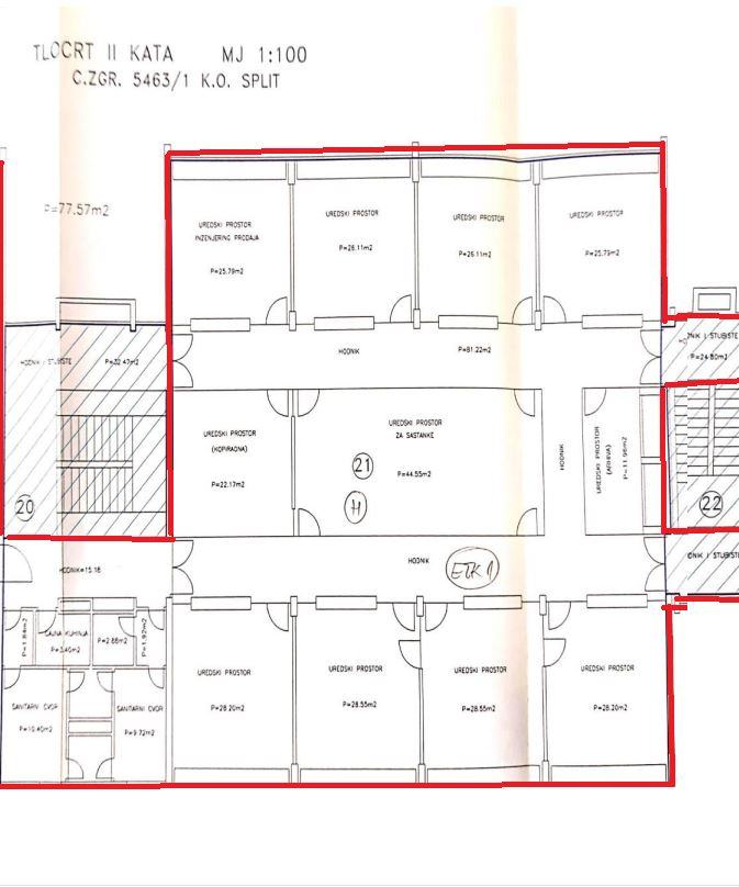 Poslovni prostor: Split,Poljička cesta 39, 422,54 m2 (iznajmljivanje)