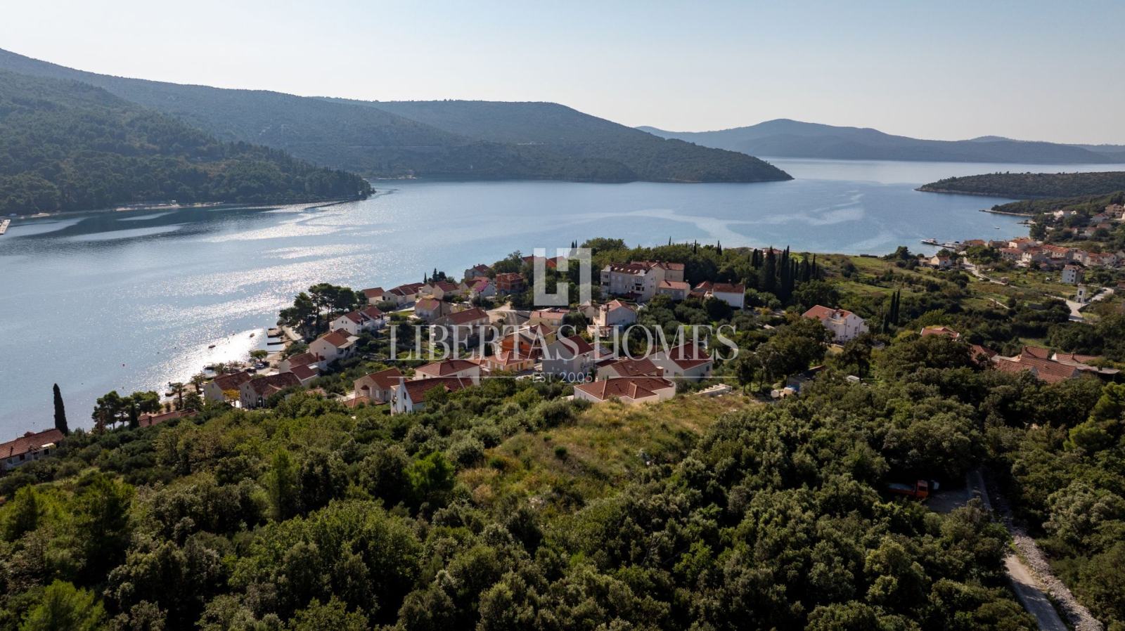 Prodaja atraktivnog zemljišta sa pogledom na more, Slano, Okolica Dubr