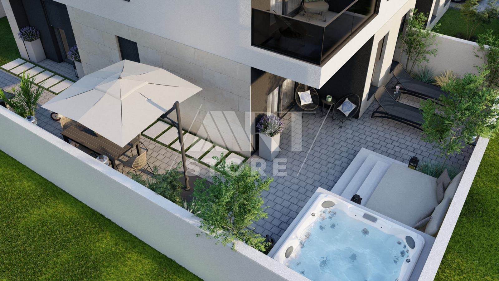 Pula, Monte Turco - Stan S2, 54m2, 1 parking, 100m2 vrt (prodaja)