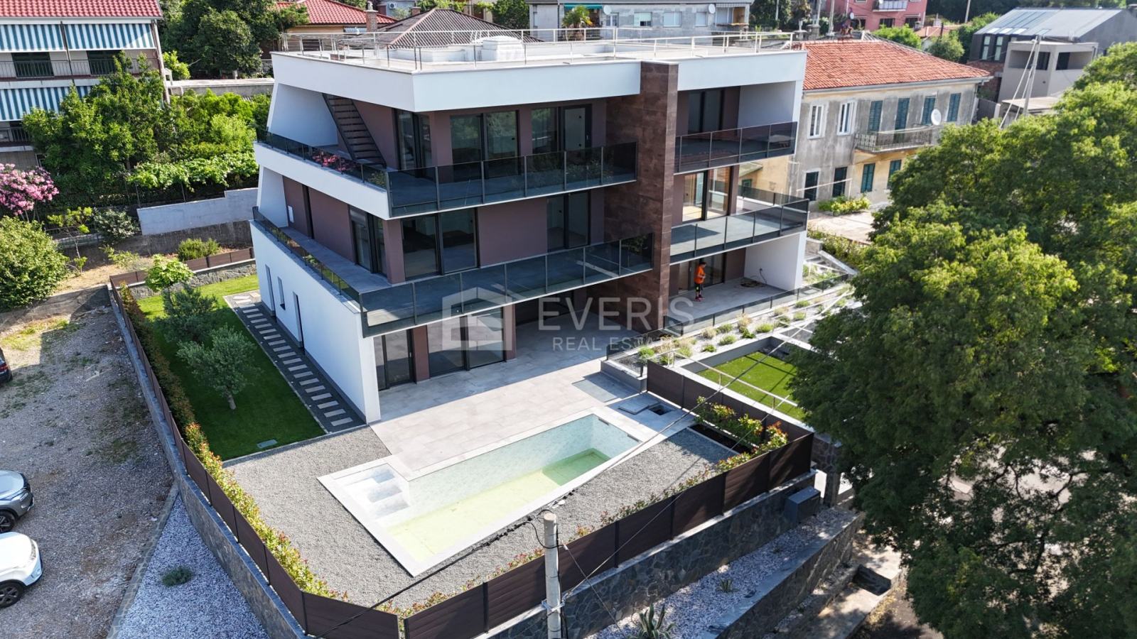 Rijeka, Kantrida, stan 86 m2 u novogradnji, garaža, pogled (prodaja)
