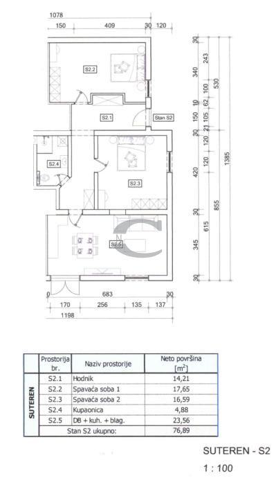 RIJEKA, KASTAV, STAN, 150 M2 ZA RADNIKE (iznajmljivanje)