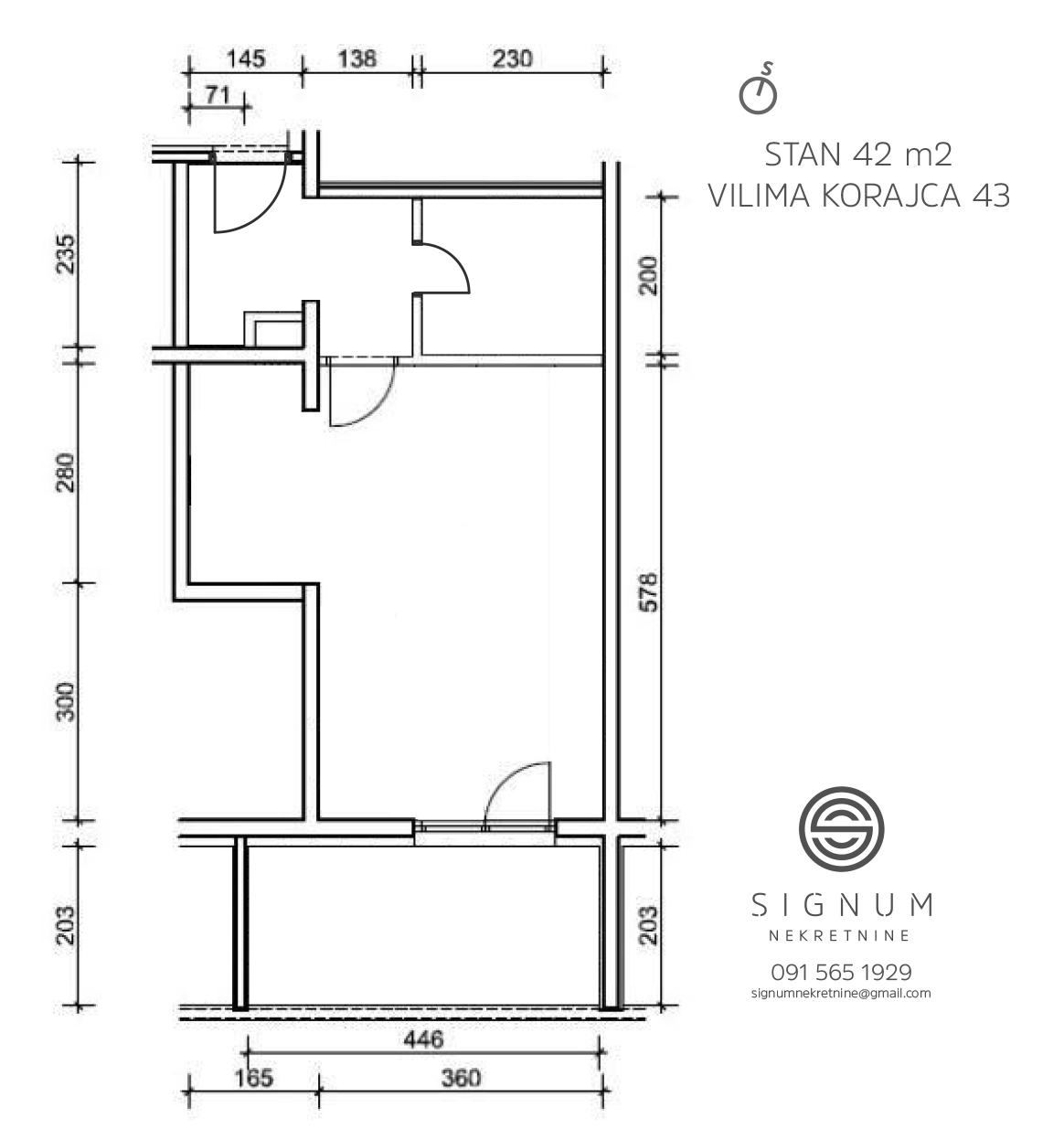 Špansko NOVOGRADNJA 42.40 m2 (prodaja)