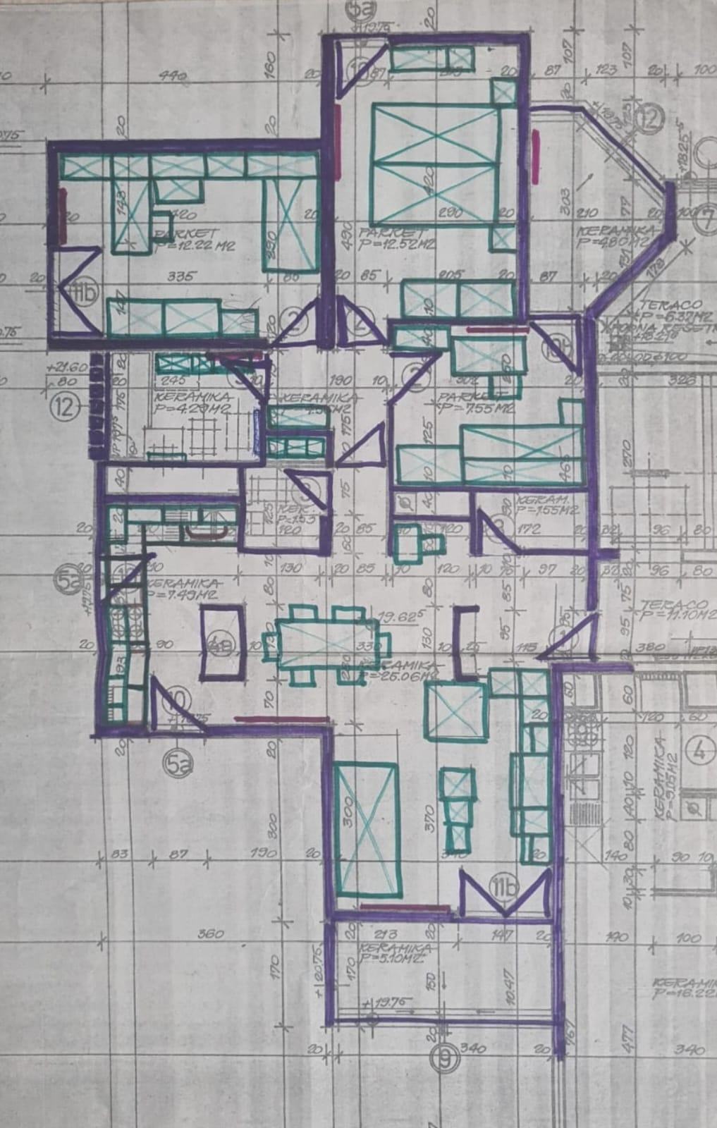 SPLIT-MERTOJAK, trosoban stan 88m2 s pogledom na more (prodaja)