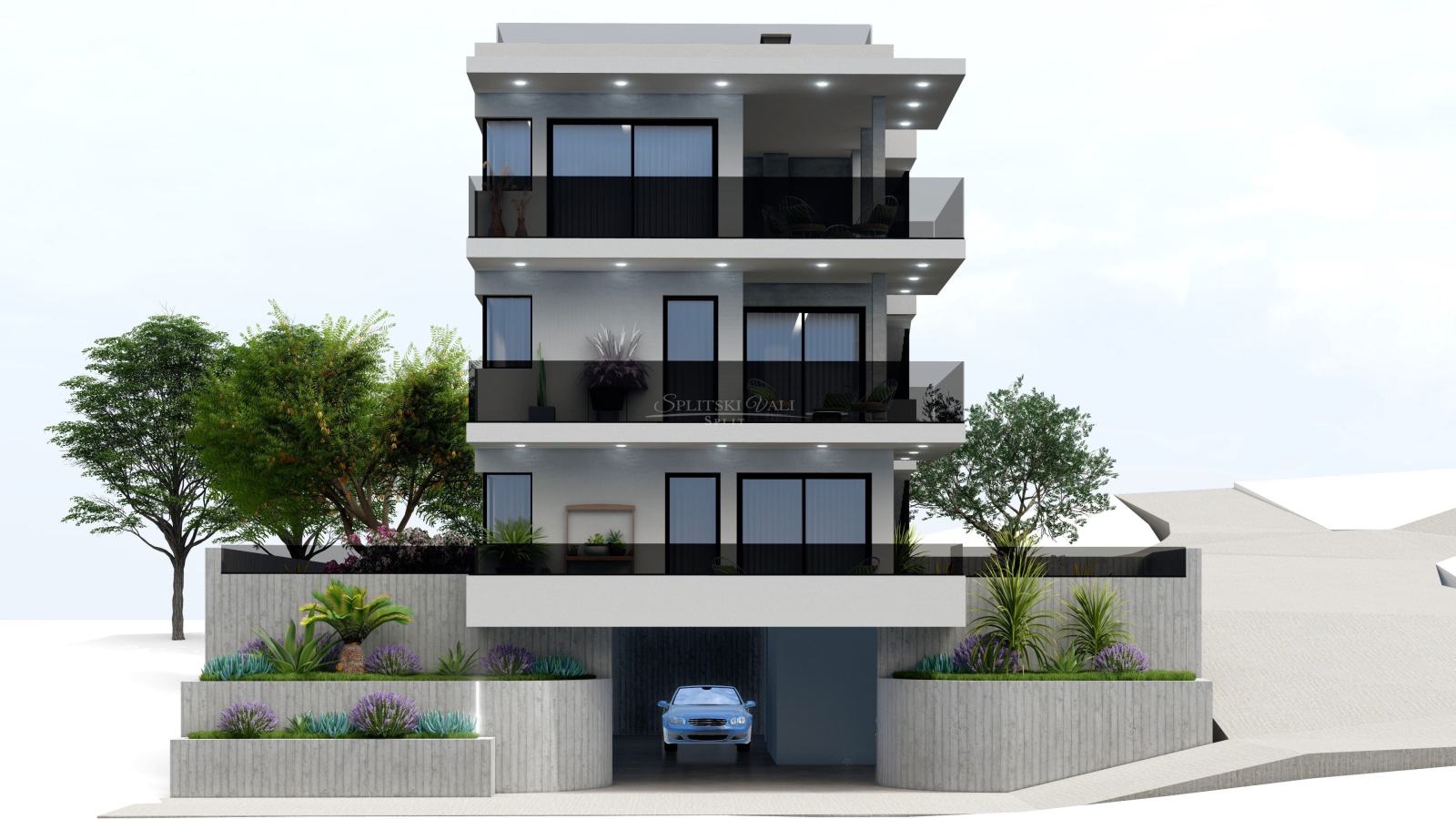 Split,Slatine- Stan u prizemlju s vrtom i pogledom na more 146,50m2 ...