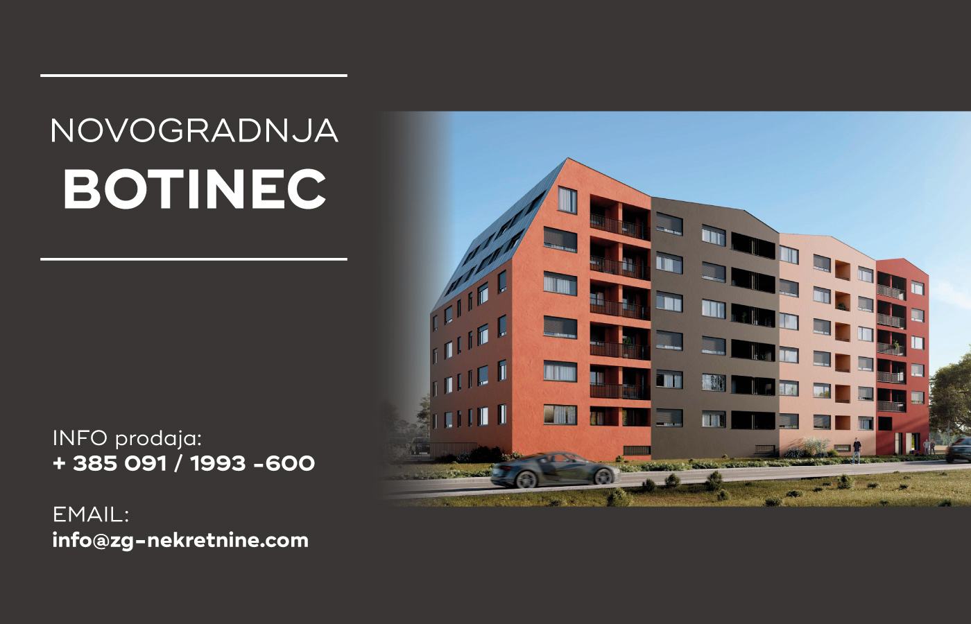 Stan: Zagreb (Botinec), 64.00 m2, novogradnja, bez provizije! (prodaja)