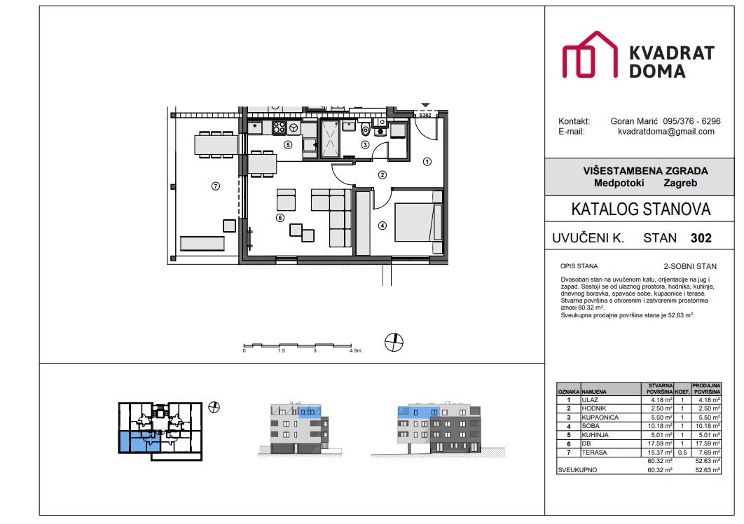 Stenjevec, 52m2, 2 sobe, novogradnja, BEZ PROVIZIJE ZA KUPCE (prodaja)