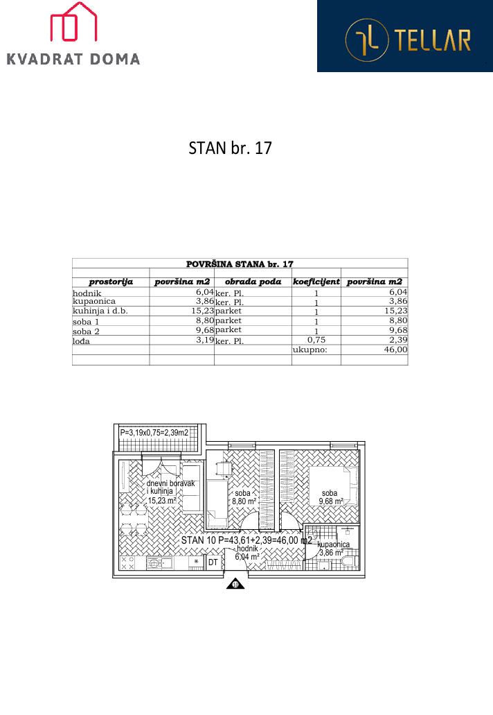 STENJEVEC-PROJEKT DUDOVEC, 46m2, 3 sobe, novogradnja-BEZ PROVIZIJE ...