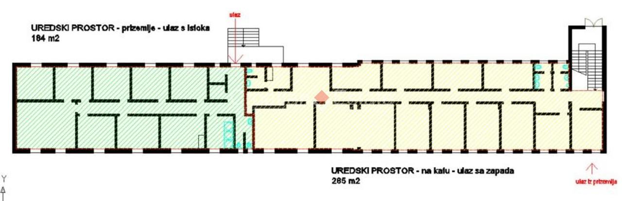 Stinice, uredski poslovni prostor 470m2 (iznajmljivanje)