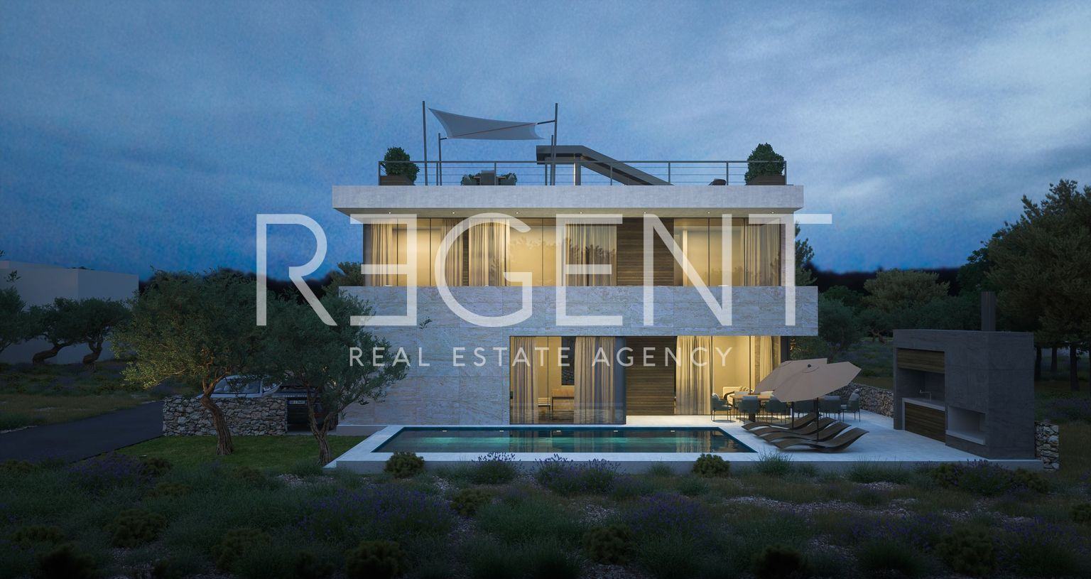 Sukošan – Luksuzna moderna vila s bazenom 411 m2 (prodaja)