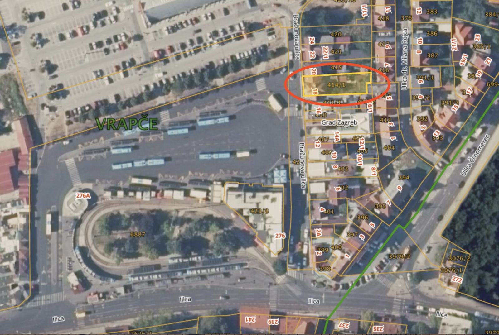 TOP LOKACIJA koeficijent 2 u centru Grada na okretalištu Črnomerac