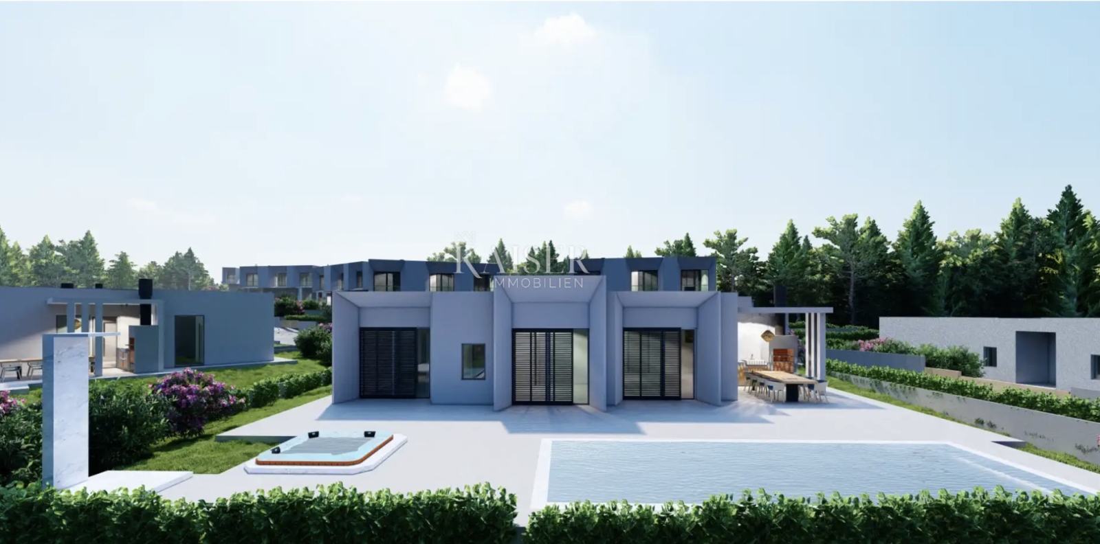 Istra, Trget - novogradnja s bazenom, 158 m2 (prodaja)