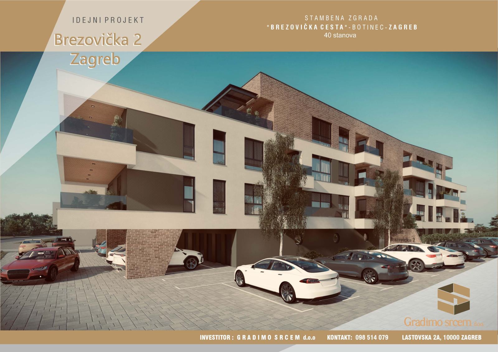 Trosobni Stan: Zagreb (Botinec), 58.34 m2, novogradnja (prodaja)