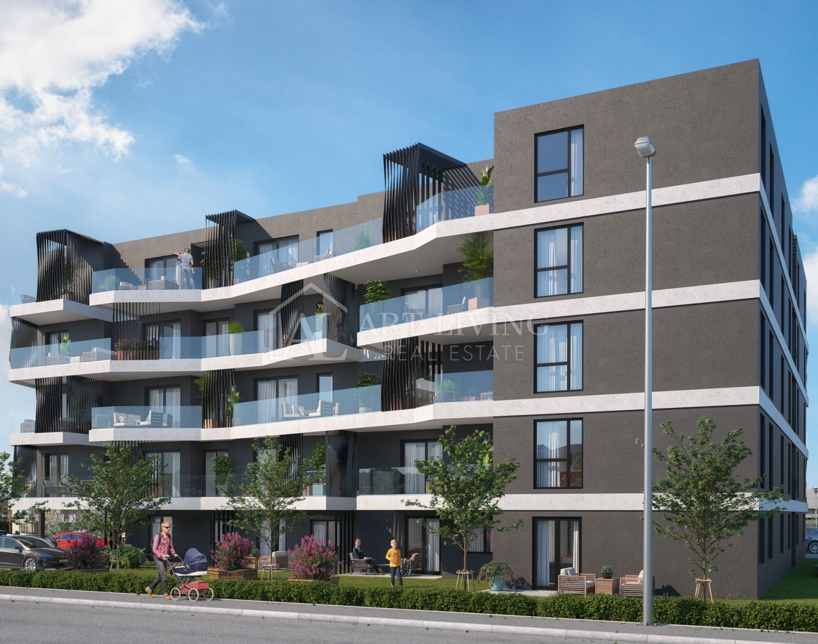 Umag, novogradnja dvosoban stan na prvom katu, blizina mora (prodaja)