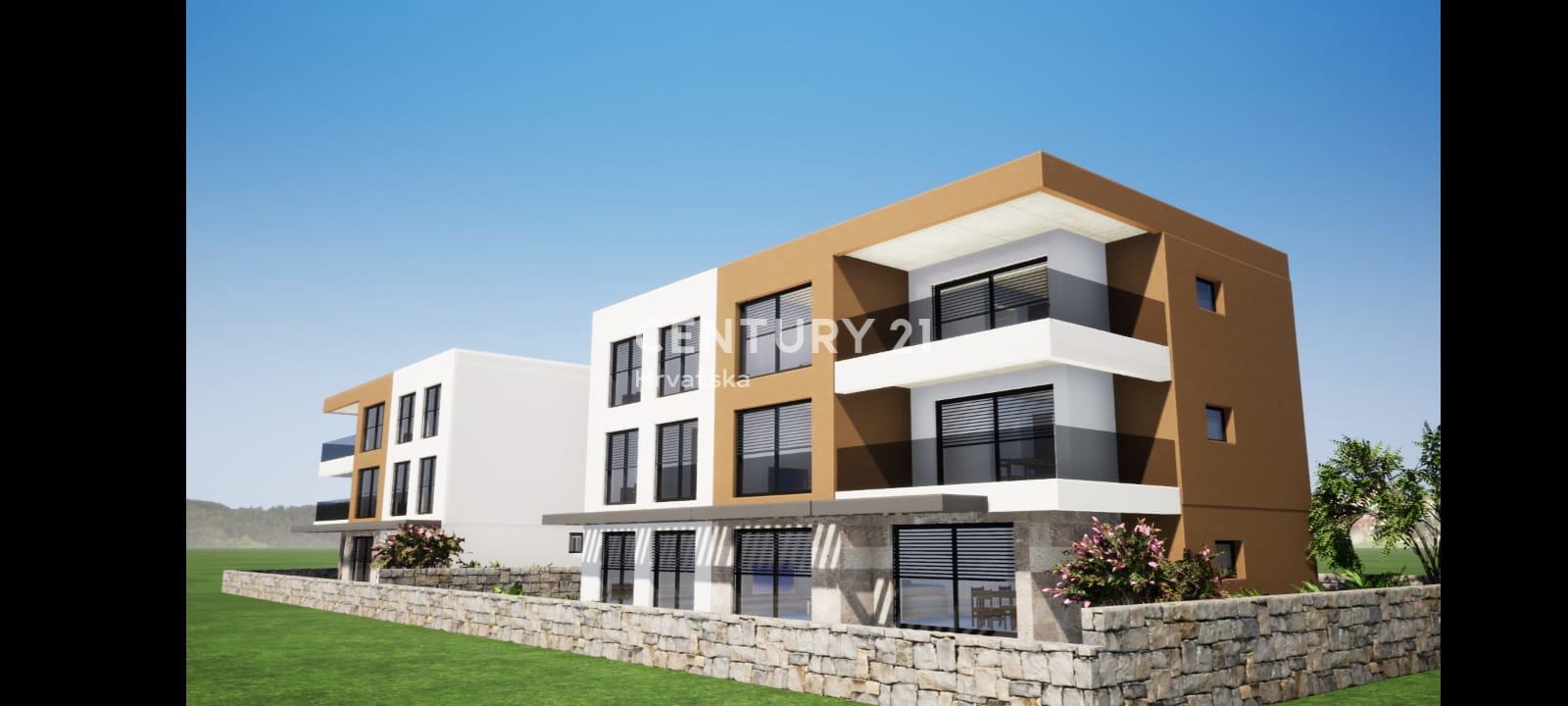 Vodice, trosobni stan na prvom katu s pogledom na more (prodaja)