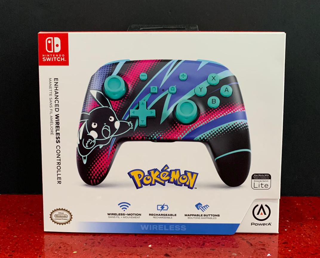 PowerA Pikachu Neon Nintendo Switch Pro Controller