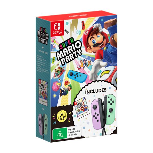 Nintendo Switch Joy-con Green Purple + Super Mario Party kod DLC račun