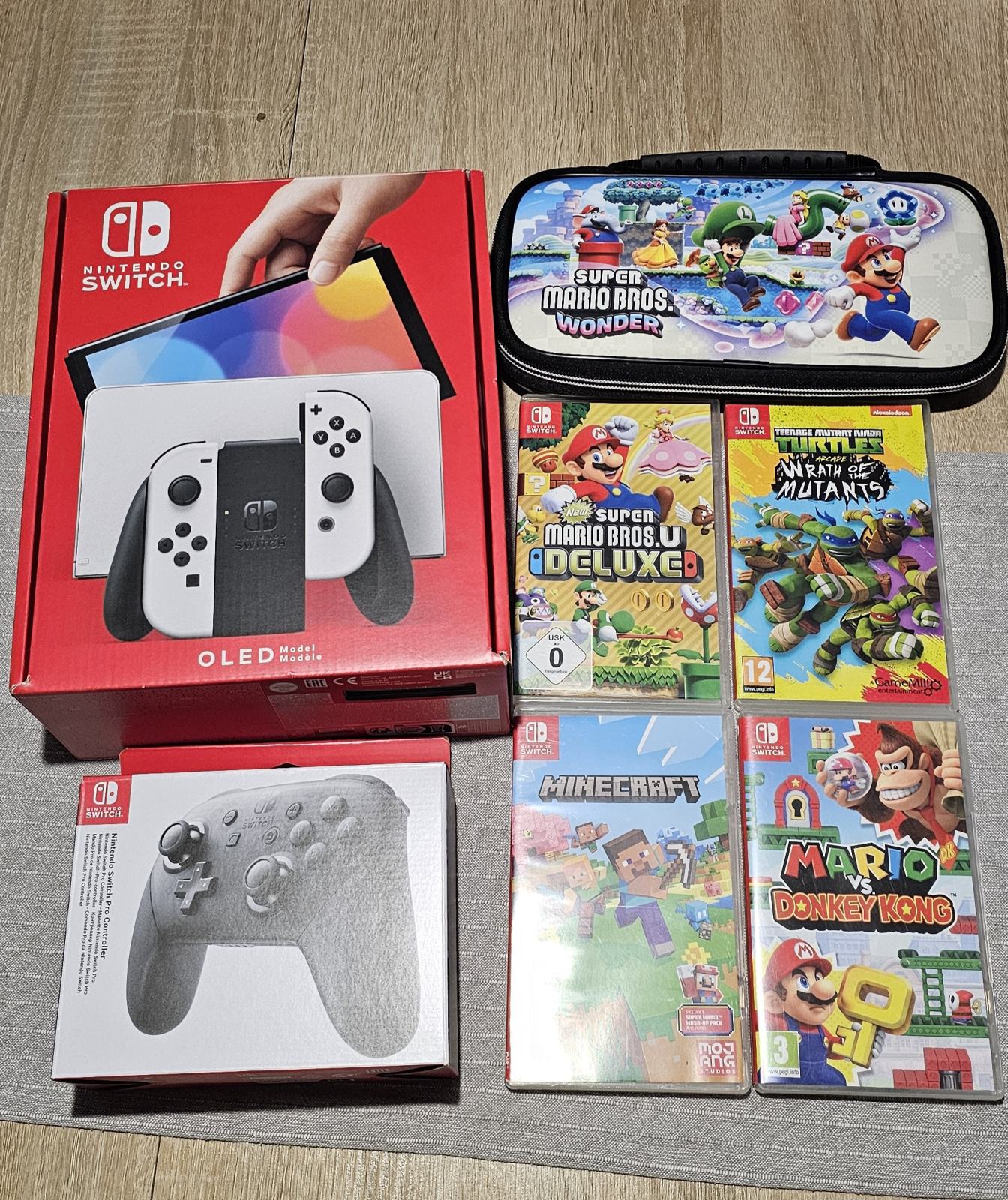 OLED Nintendo Switch, PRO kontroler, igrice, torbica