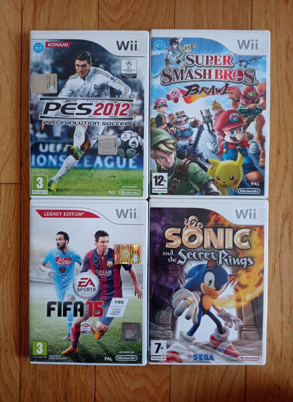 Nintendo Wii igre Pes Fifa Sonic Super Smash bros