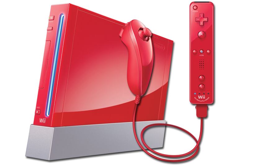 Nintendo Wii Red Limited Edition softmoddan + igre i oprema!