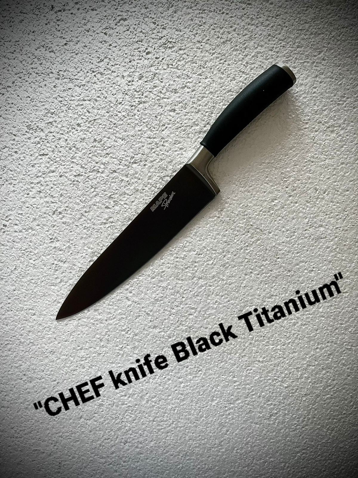 Kuhinjski nož Chef Black Titanium