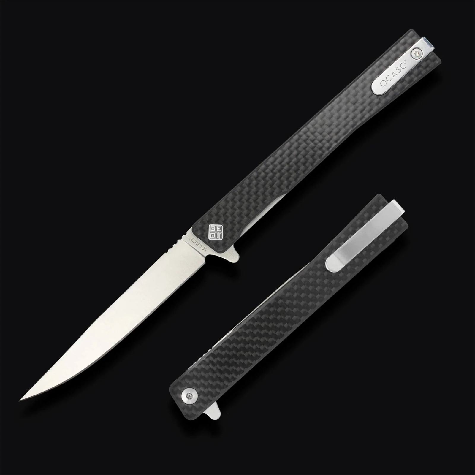 OCASO Solstice Carbon Fiber Straight SATIN Preklopni nož