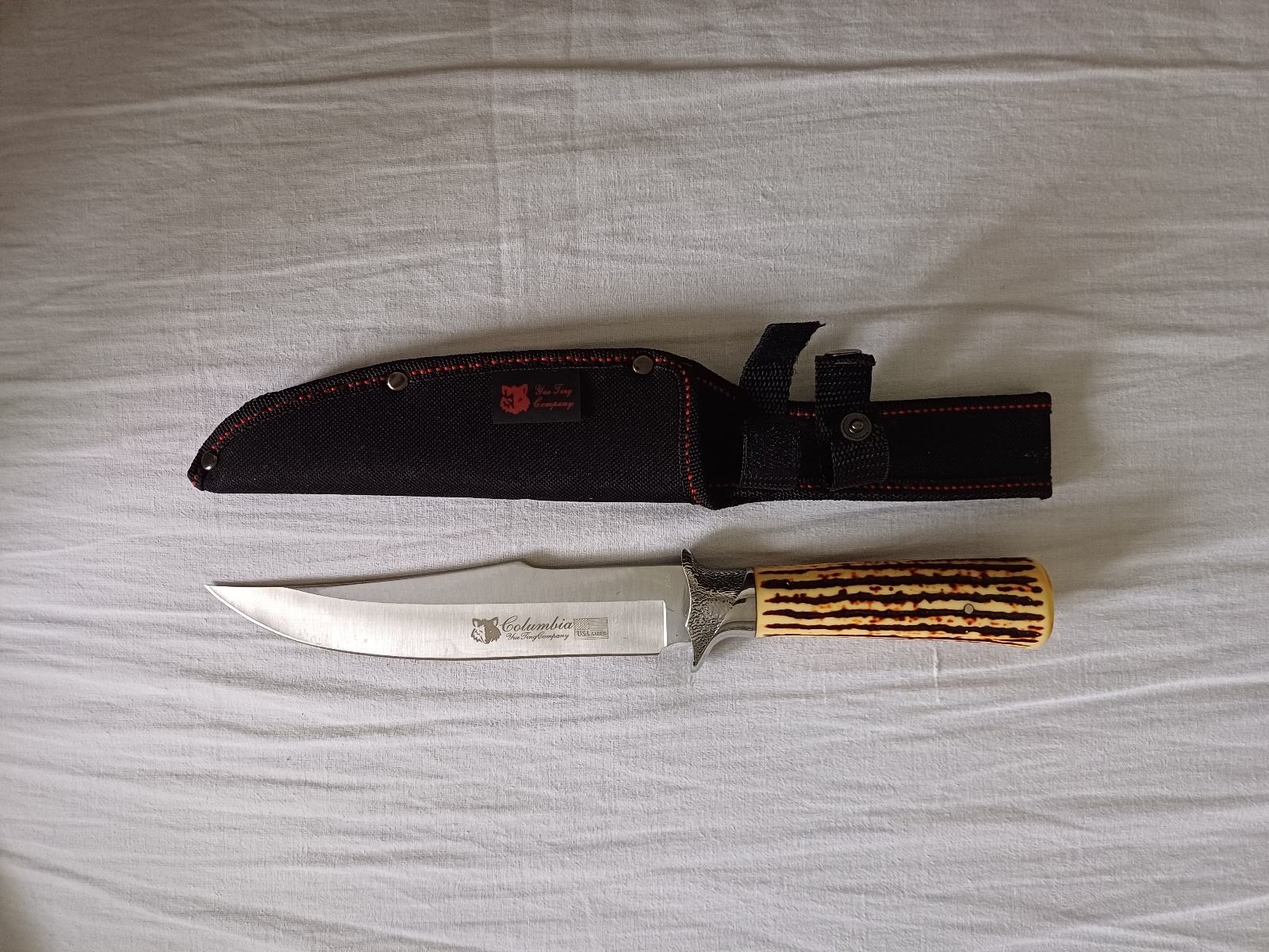 Originalni lovački nož Columbia No 52 USA sa futrolom. NOVO. Zamjena.
