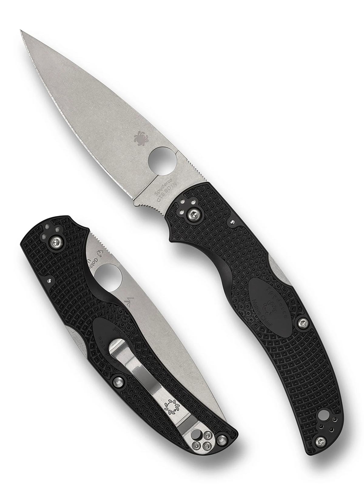 Spyderco Native Chief Black Crni Lightweight PlainEdge Preklopni Nož