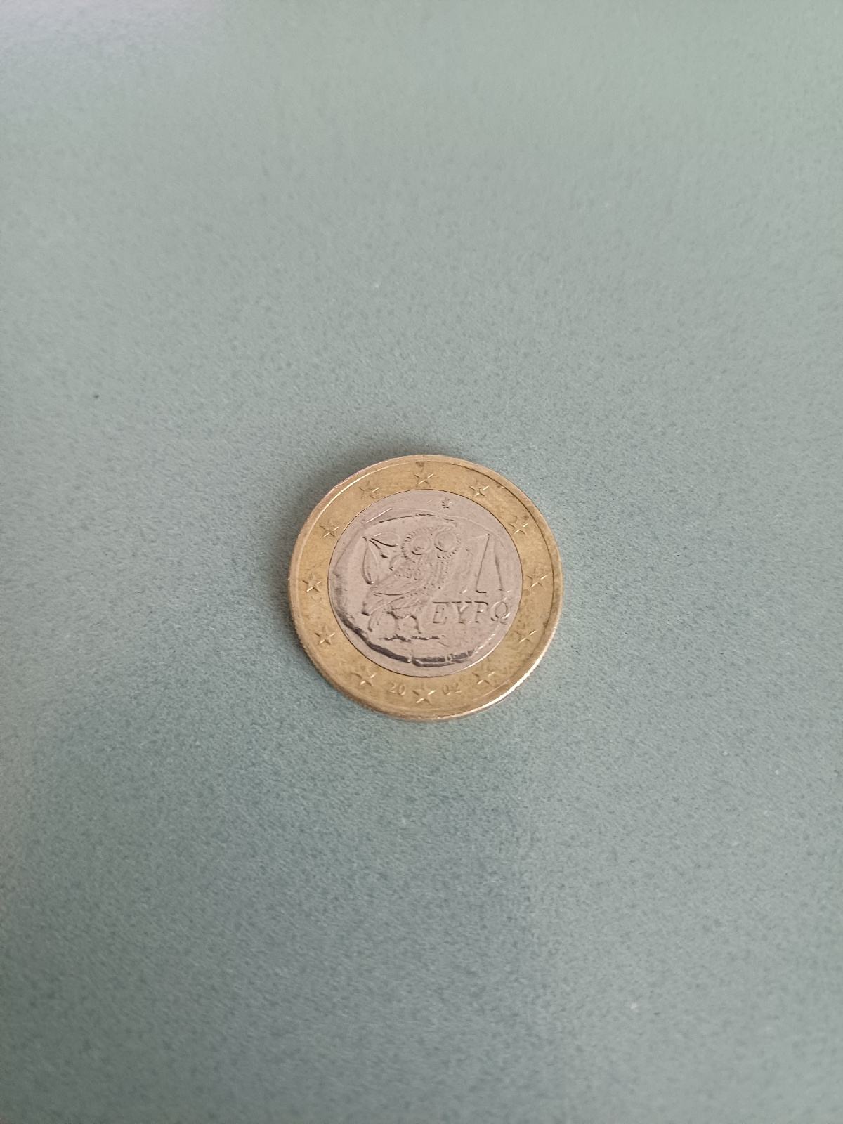 1 Euro kovanica rijetka Grčka 2002