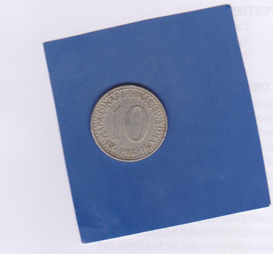 10 DINARA 1988. SFRJ