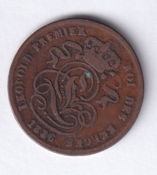 1060 - BELGIA 2 cent 1836