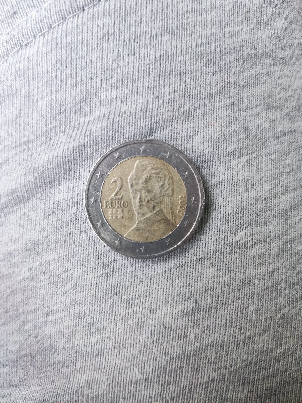 2 EURA JAKO RIJETKA KOVANICA - AUSTRIA Berthe von Suttne 2002