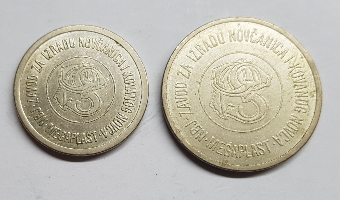 2x, NBJ ZAVOD ZA IZRADU NOVČANICA I KOVANOG NOVCA MEGAPLAST (PTT A, B)