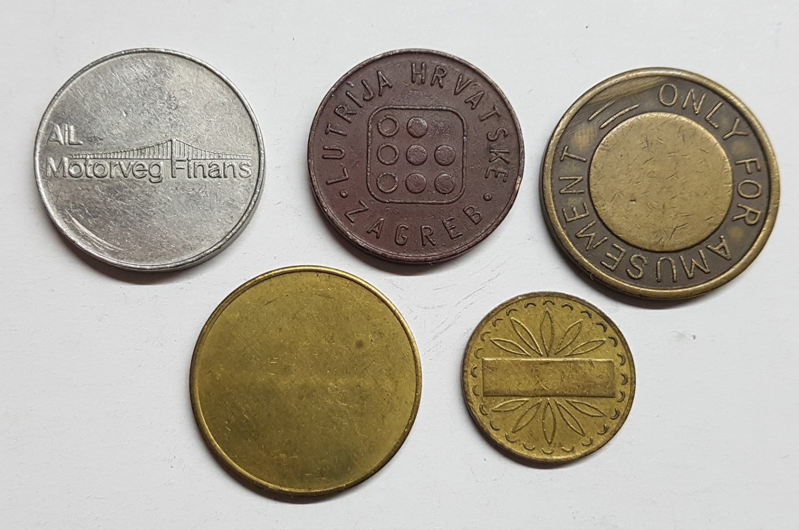 5 TOKEN RAZNI ŽETONI LOT