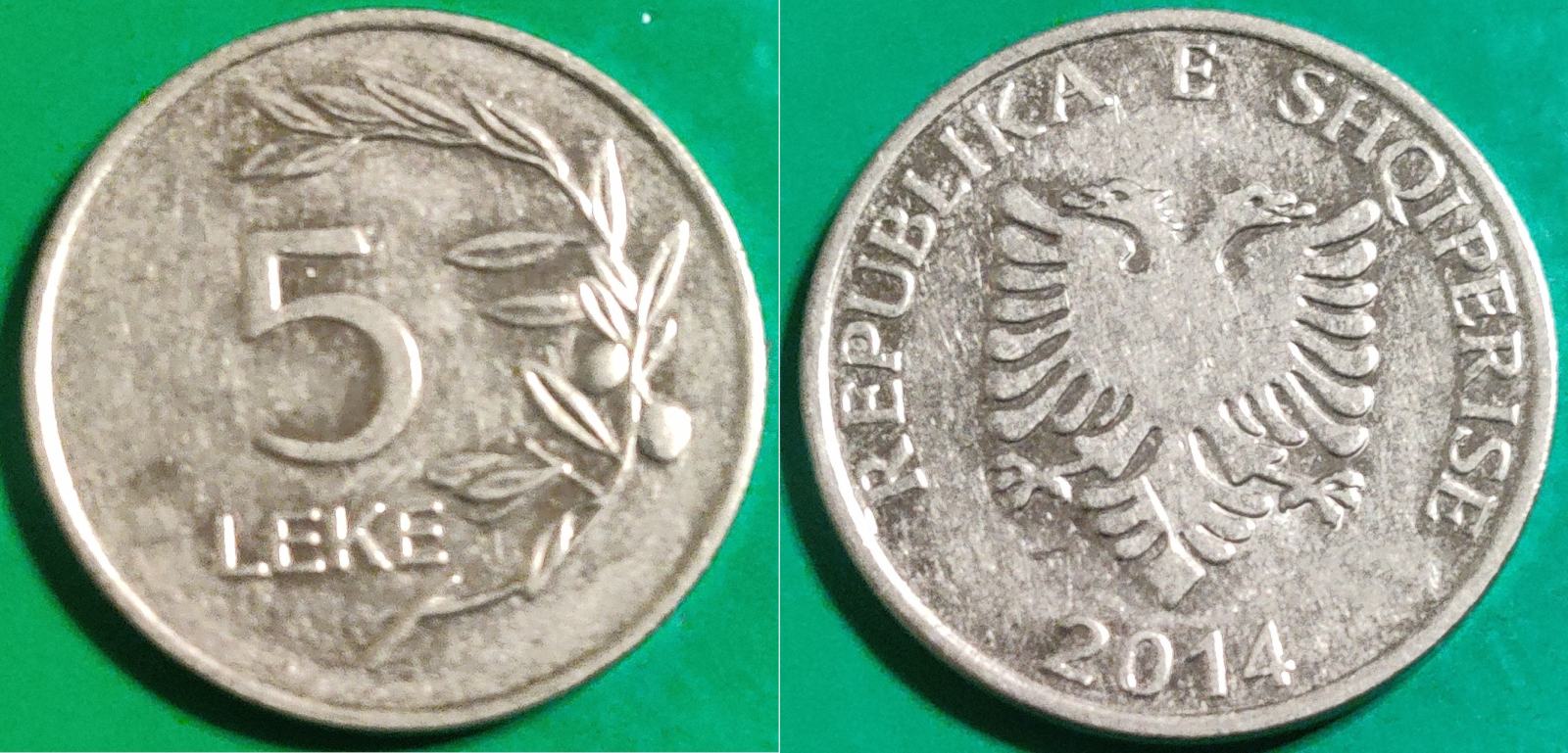Albania 5 lekë, 2014