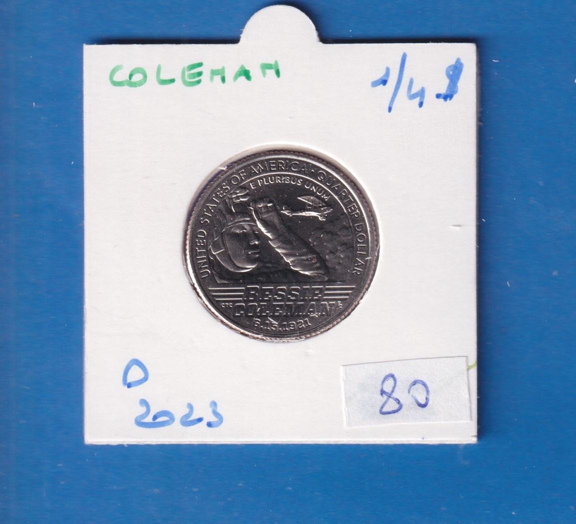 Amerika usa - SETOVI 1 - 1/4 DOLLAR 2023 D COLEMAN UNC - BR .80
