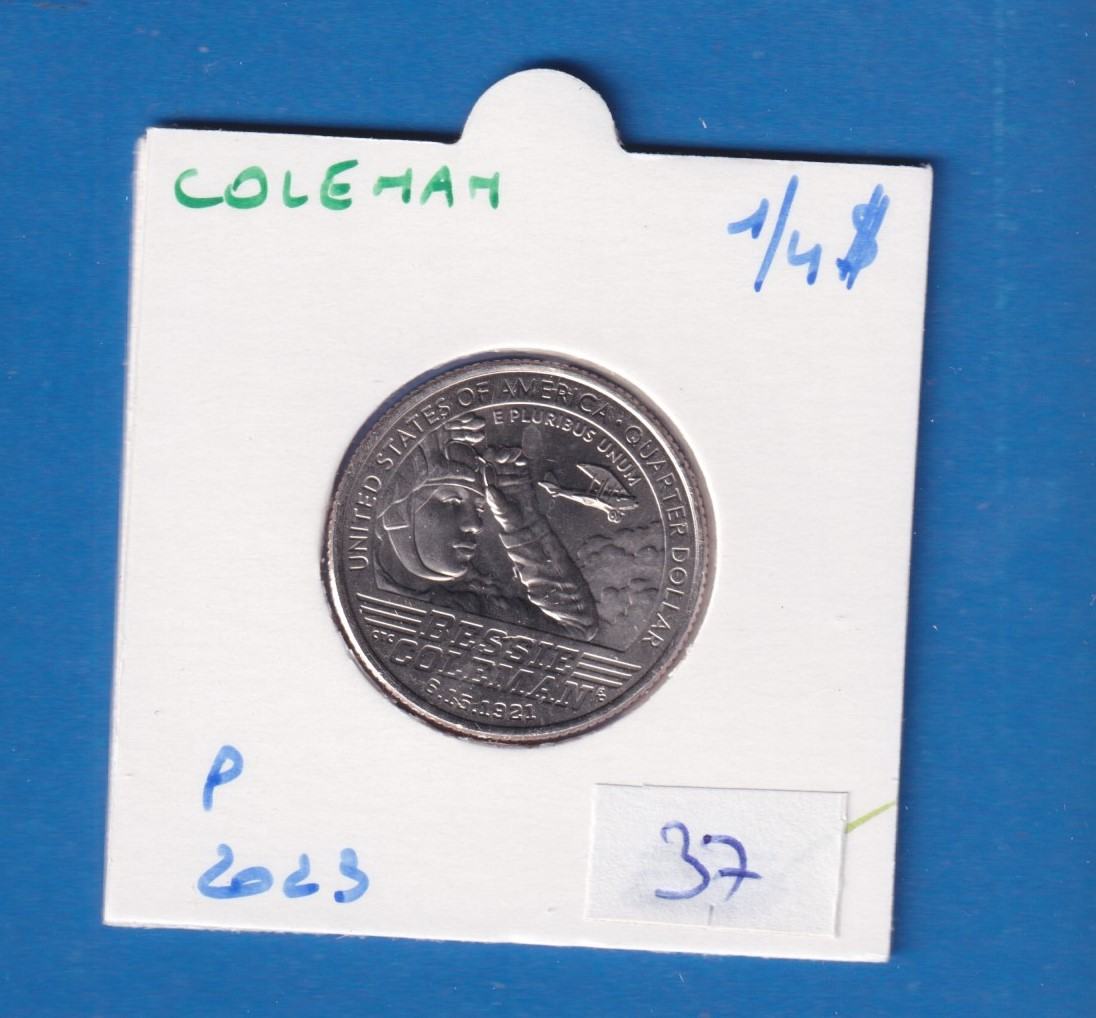 Amerika usa - SETOVI 1 - 1/4 DOLLAR 2023 P UNC COLEMAN - BR .37