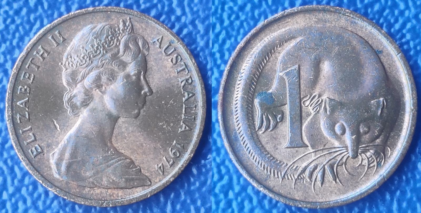 Australia 1 cent, 1974 ***/# 1,00 EURO