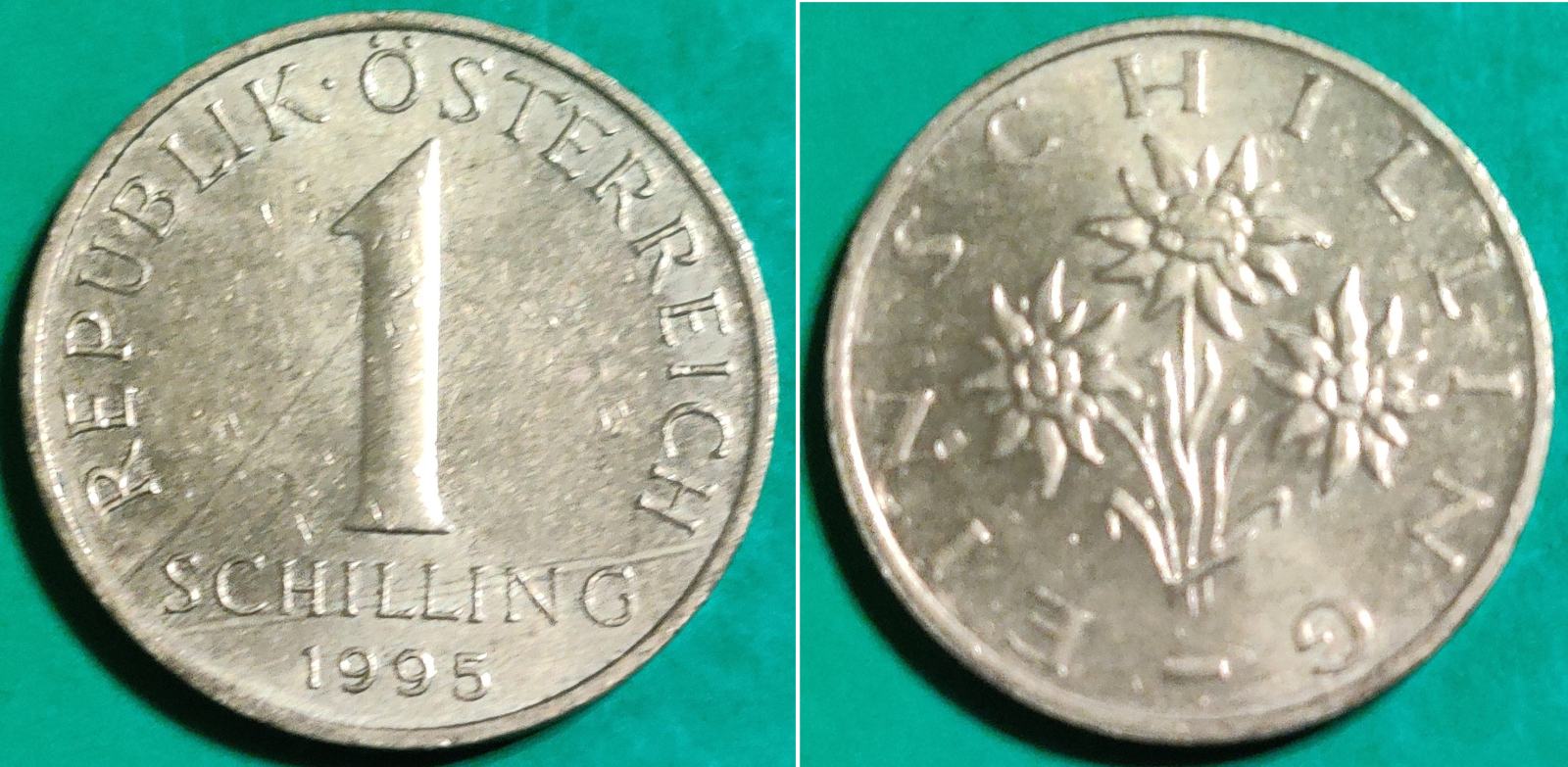 Austria 1 schilling, 1995 / 0,80 EURO