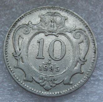 AUSTRIA 10 HELLER 1895