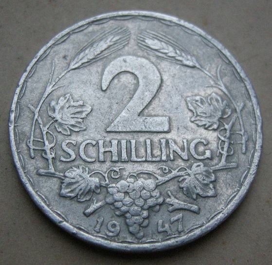AUSTRIA 2 SCHILLING 1947