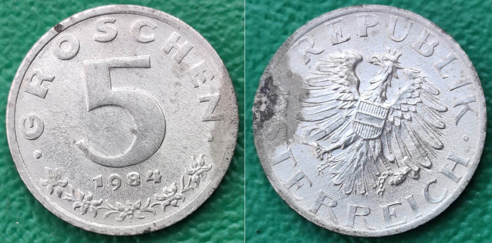 Austria 5 groschen, 1984 rijetko