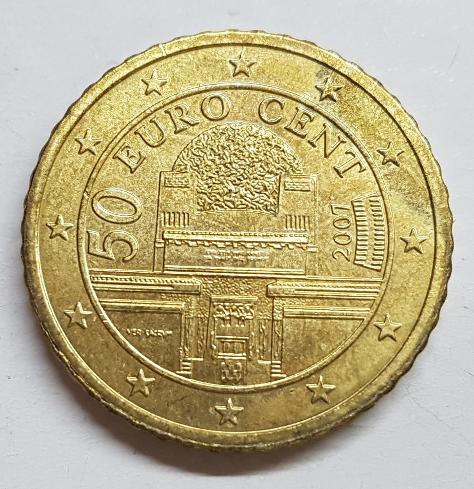 AUSTRIA, 50 EURO CENT, 2007.