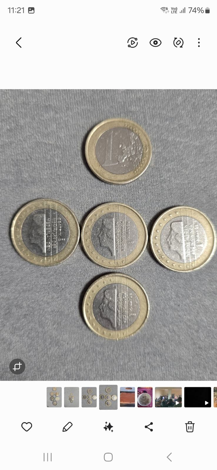 Beatrix kovanice 1 i 2 euro