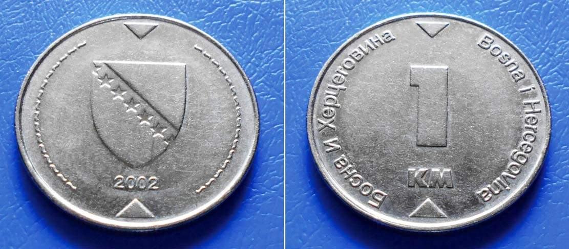 BOSNA I HERCEGOVINA BiH 1 KM KONVERTIBILNA MARKA 2002 KM: 118 - ŠTIT