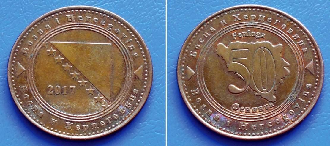 BOSNA I HERCEGOVINA BiH 20 FENINGA 2017 KM: 116 - TROKUT I ZVIJEZDE