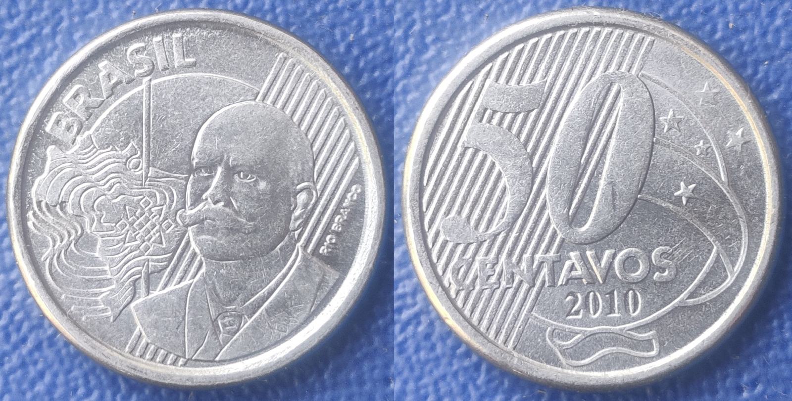 Brazil 50 centavos, 2010